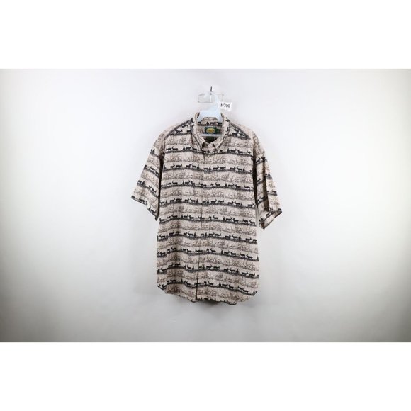 Cabela's | Shirts | Vintage Cabelas Mens Large All Over Print Antelope ...